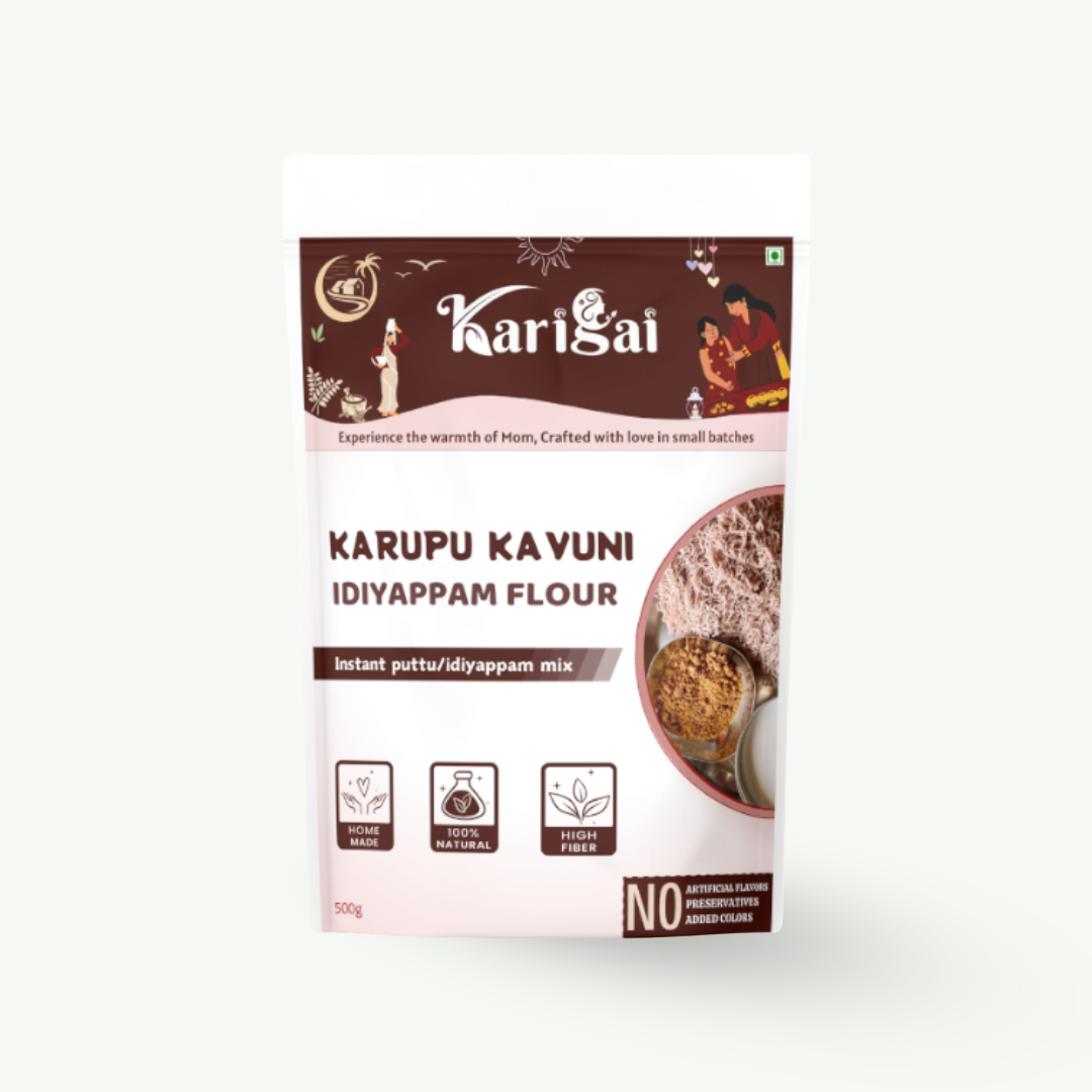 Karuppu Kavuni Idiyappam Flour | Natural Black Rice Mix 500g – Karigai